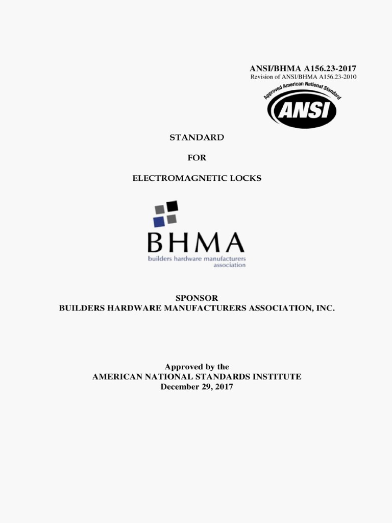 Bhma A156.23-2017 | PDF