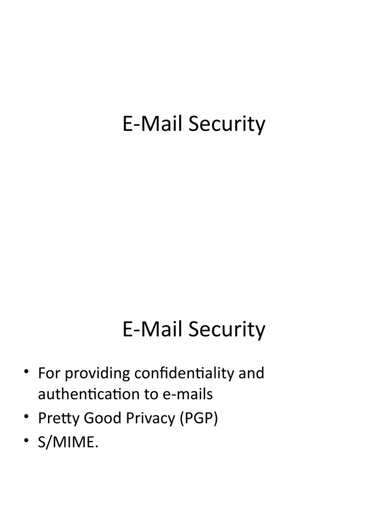 Email Security | PDF | Computer Data | Secrecy