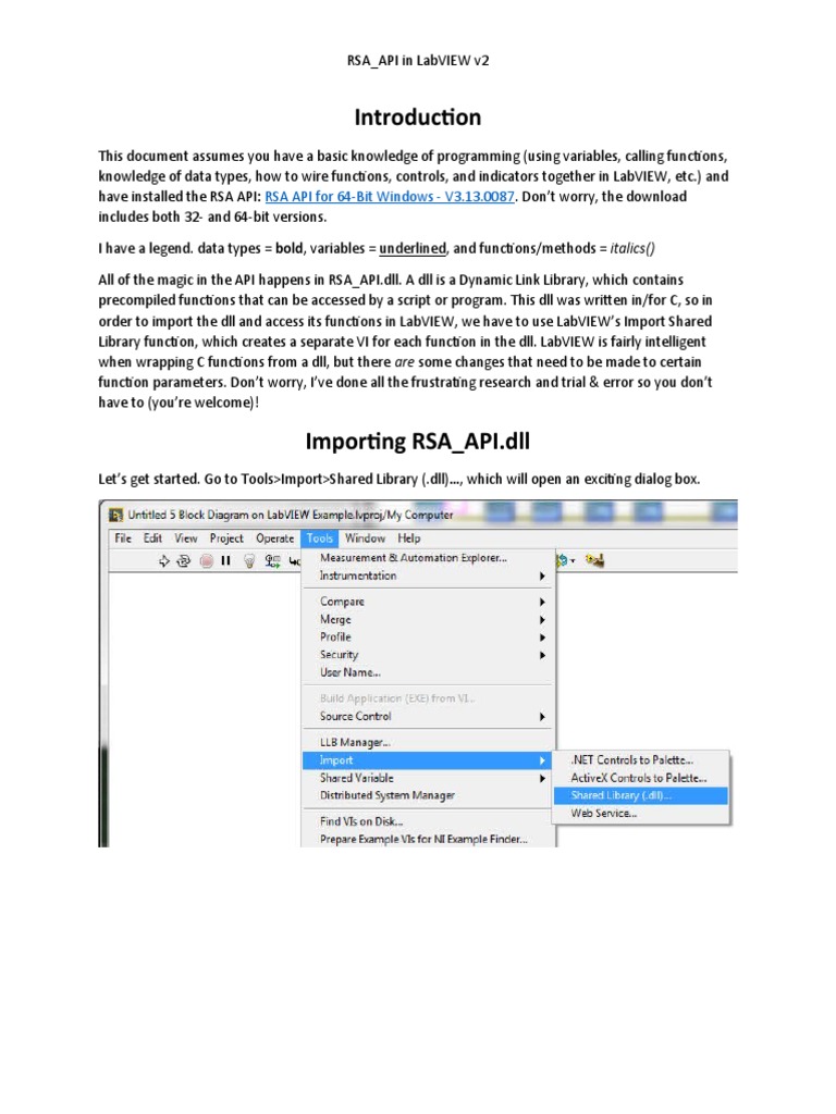 Interfacing Tektronix RSA 306 With LabVIEW | PDF | Parameter (Computer Programming) | Pointer ...