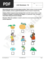 LKG Tracing & Coloring Worksheets | PDF