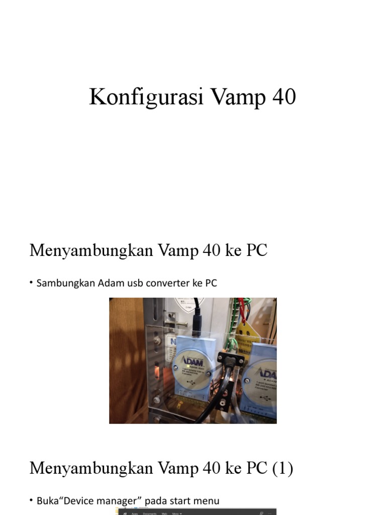 Panduan Konfigurasi Vamp 40 ke PC | PDF