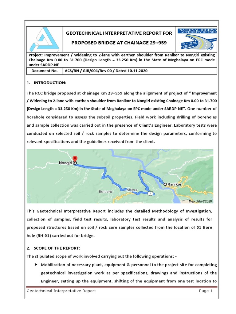 Geotechnical Interpretative Report - 29+959 | PDF | Geotechnical ...