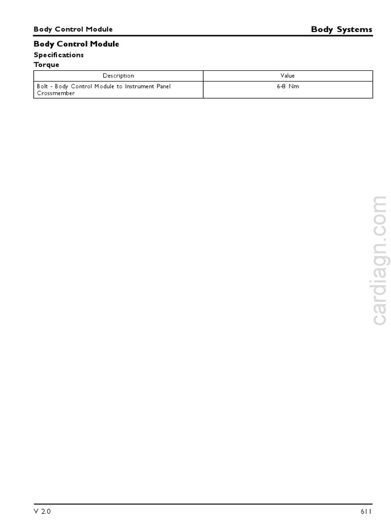 Body Control Module | PDF | Vehicles | Land Vehicles