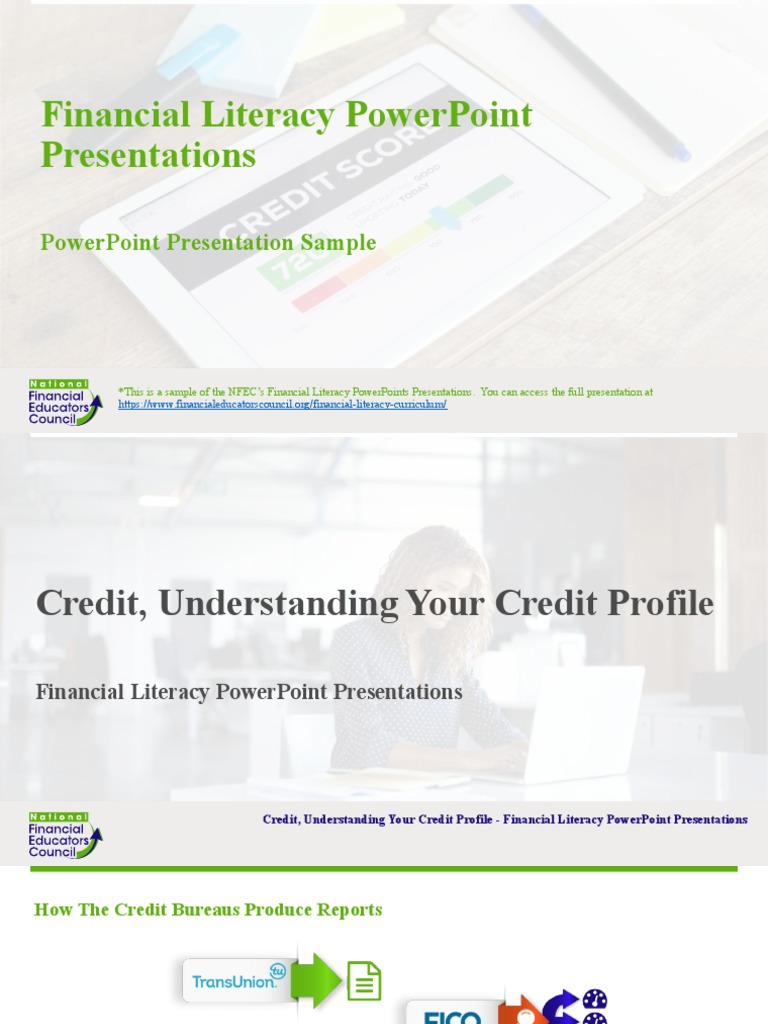 Financial Literacy PowerPoint Overview | PDF | Credit History | Credit