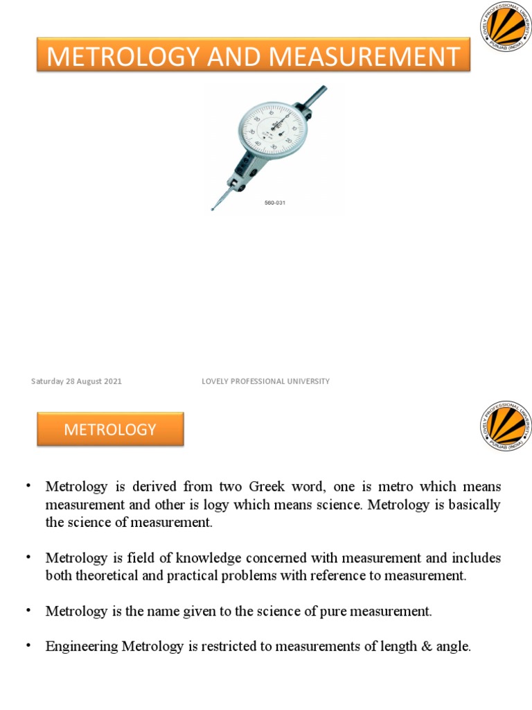 Understanding Metrology and Measurement | PDF | Metrology | Metre