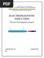 Physics Investigatory Project ELECTROMAGNETIC INDUCTION Class 12 | PDF ...