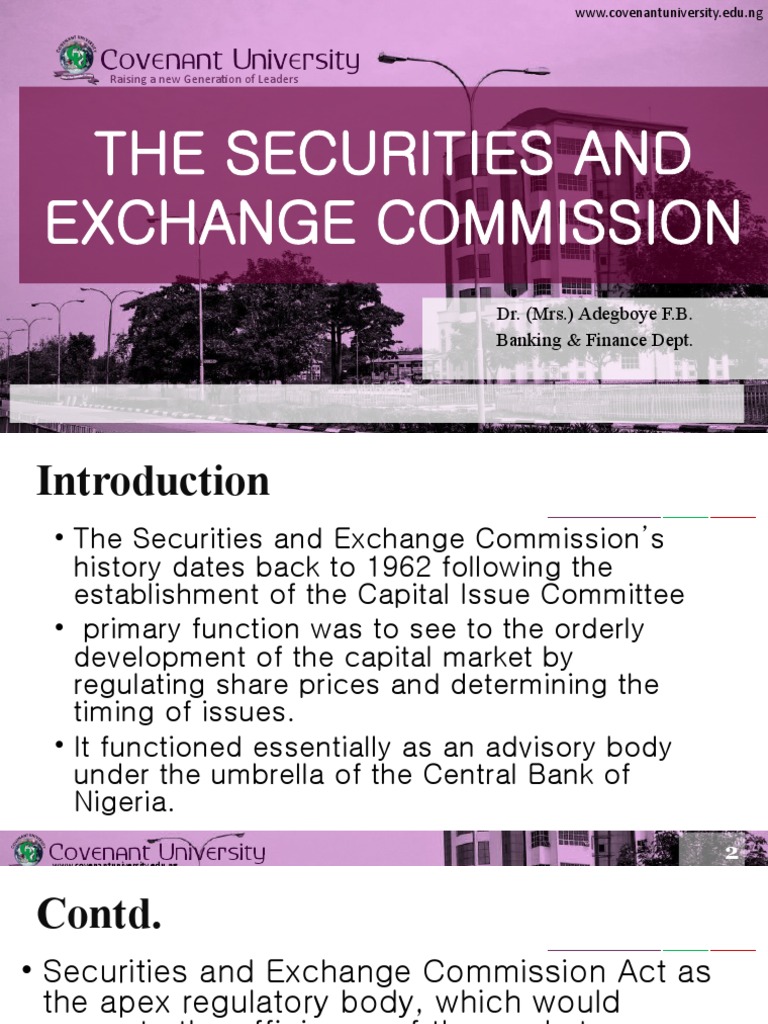 Security and Exchange Commission | PDF | Securities (Finance) | U.S ...