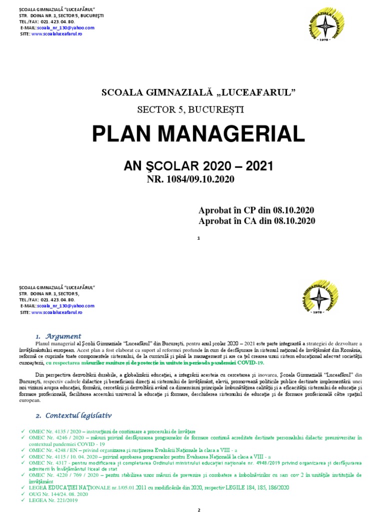 Plan Managerial | PDF