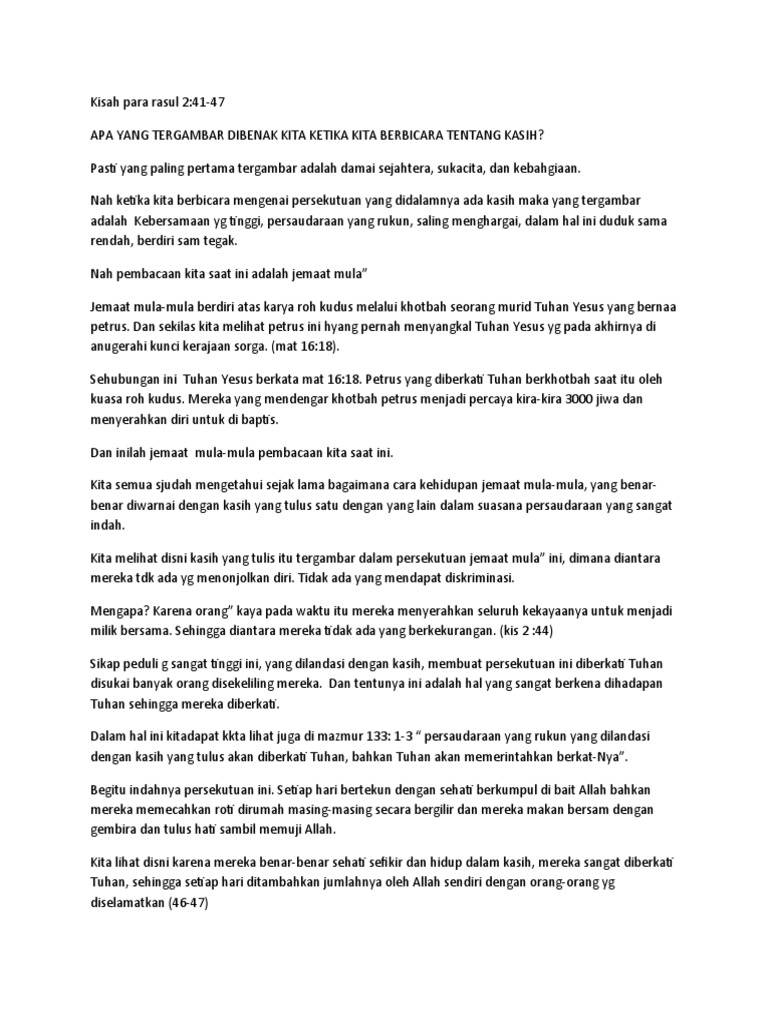 Kisah para Rasul 2 | PDF