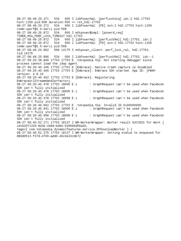 Developer Debug Log Analysis | PDF | Computers