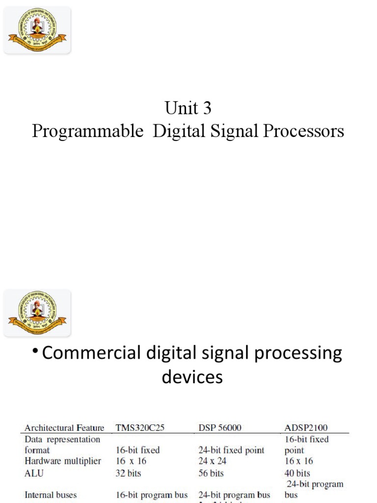 Unit 3 Programmable Digital Signal Processors | PDF | Central Processing Unit | Pointer ...