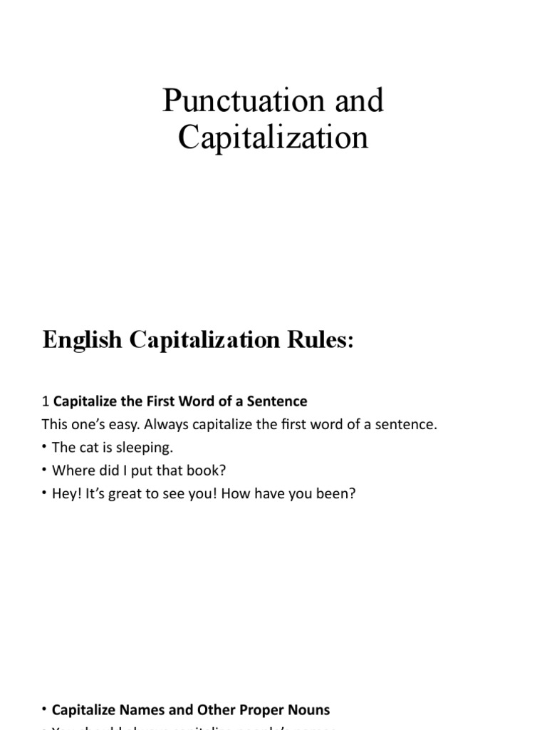 Punctuation and Capitalization | PDF | Comma | Punctuation