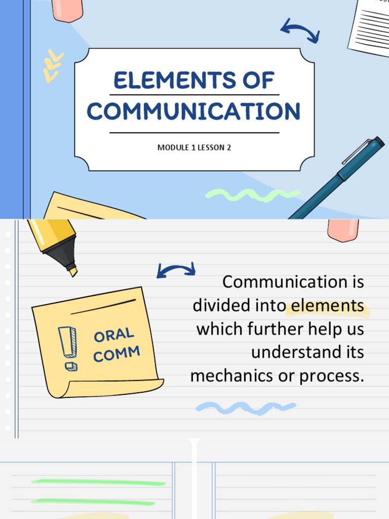 Lesson 2 Elements of Communication | PDF