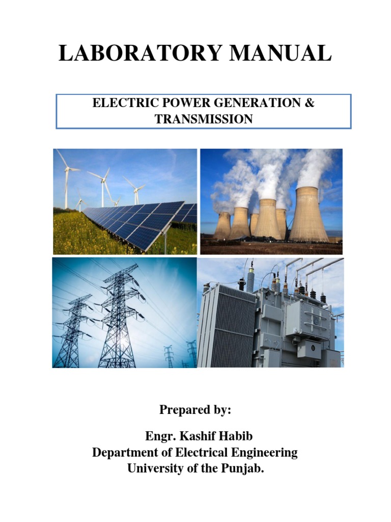 Power Generation Transmission Lab Manual | PDF | Electric Motor ...