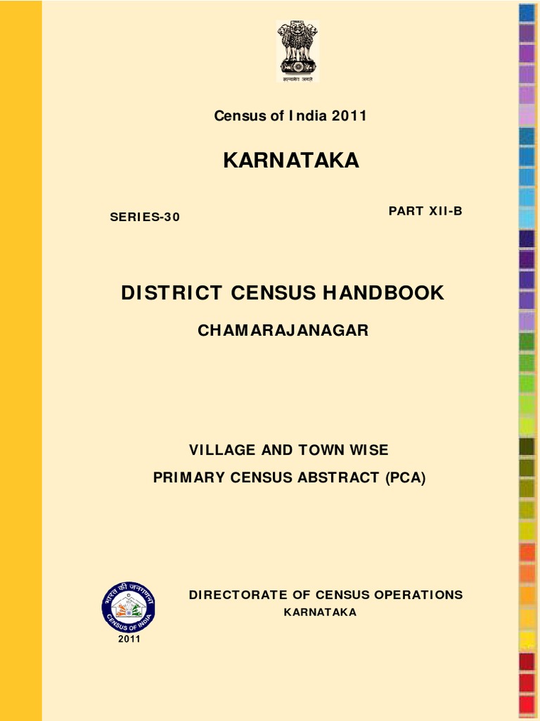 2924 Part B DCHB Chamarajanagar | PDF | Census
