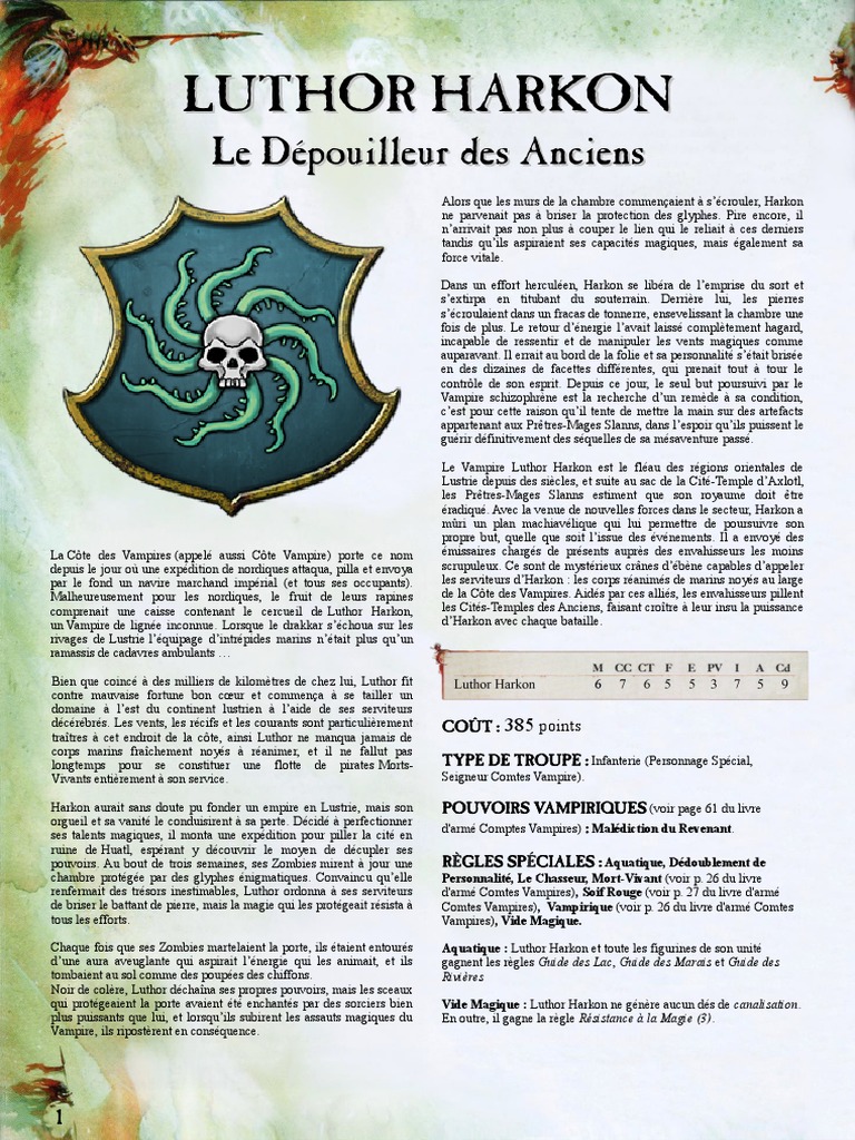 Luthor Harkon : Le Dépouilleur des Anciens | PDF