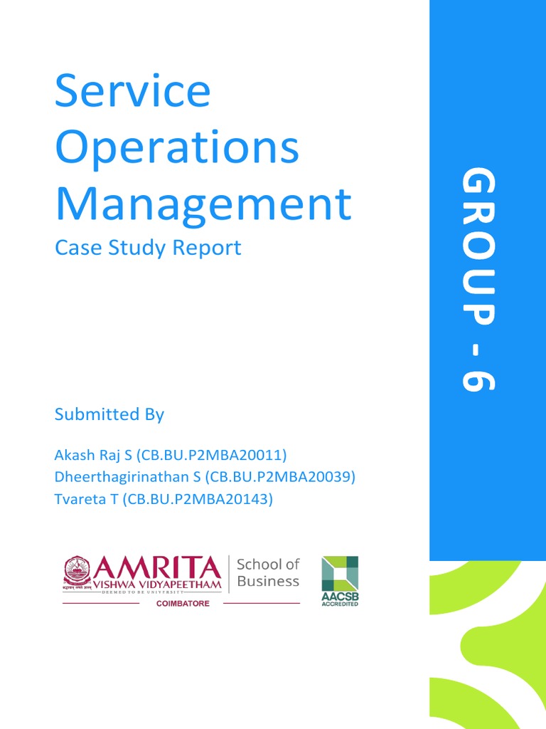 Service Operations Management: Case Study Report | PDF | Menu | Foods