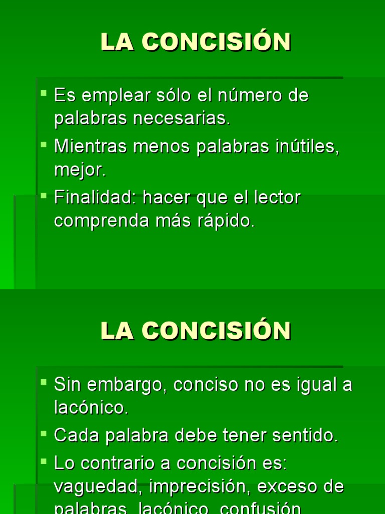 Precisión, Brevedad y Concisión | PDF | Artes del Lenguaje y Comunicación