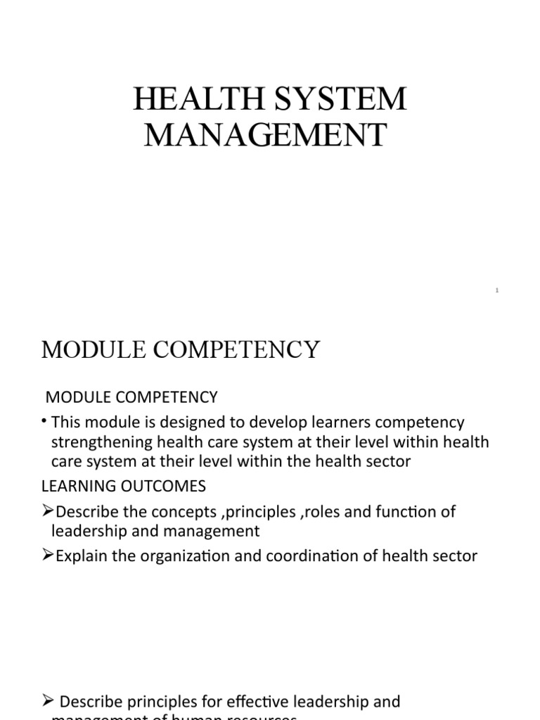 Health System Management-3 | PDF | Leadership | Leadership