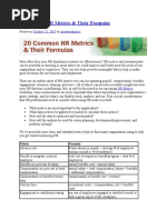 51 HR Metrics Cheat Sheet | PDF | Turnover (Employment) | Overtime