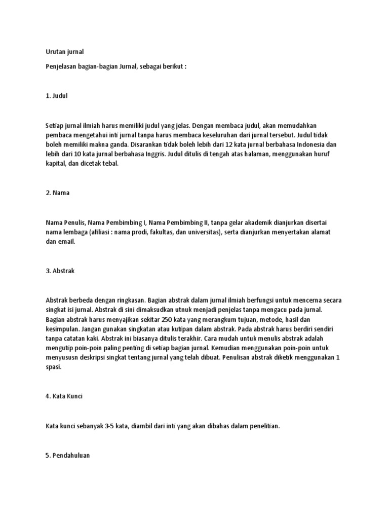 Urutan Jurnal Pdf