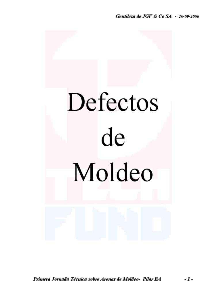 Defectos Aren de Moldeo | PDF | Hierro | Aluminio