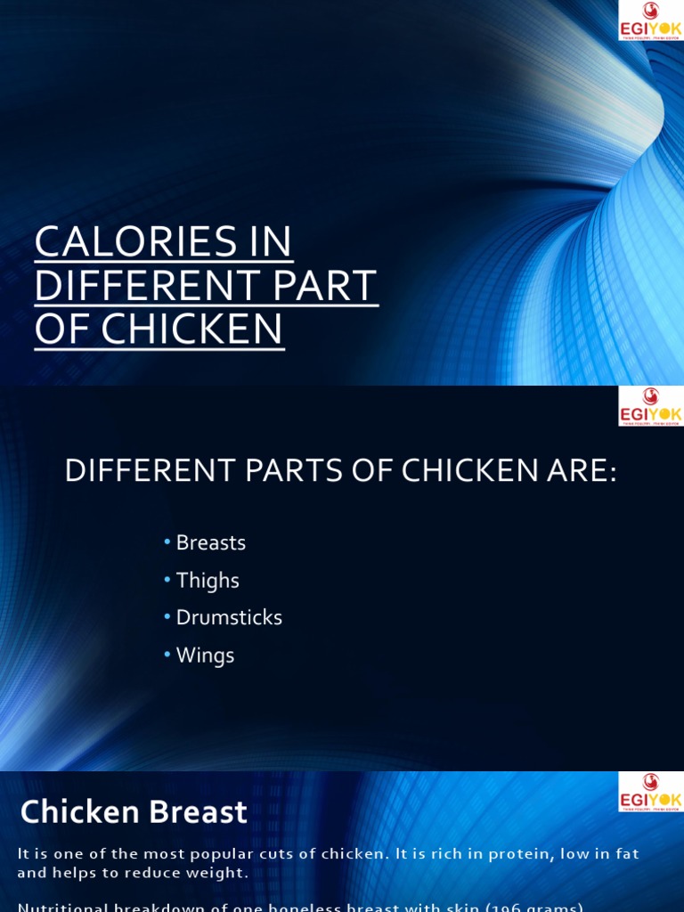 Calories in Different Part of Chicken | PDF | Fat | Poultry