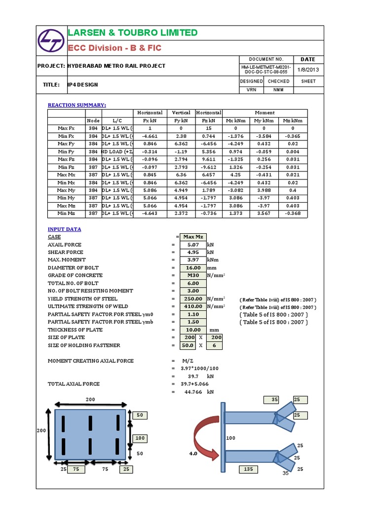 Metro Rail Structural Analysis | PDF | Screw | Mechanics