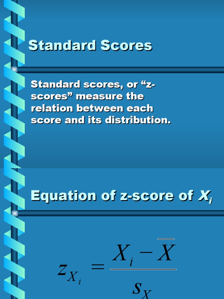 Understanding Z-Scores and Their Calculation | PDF