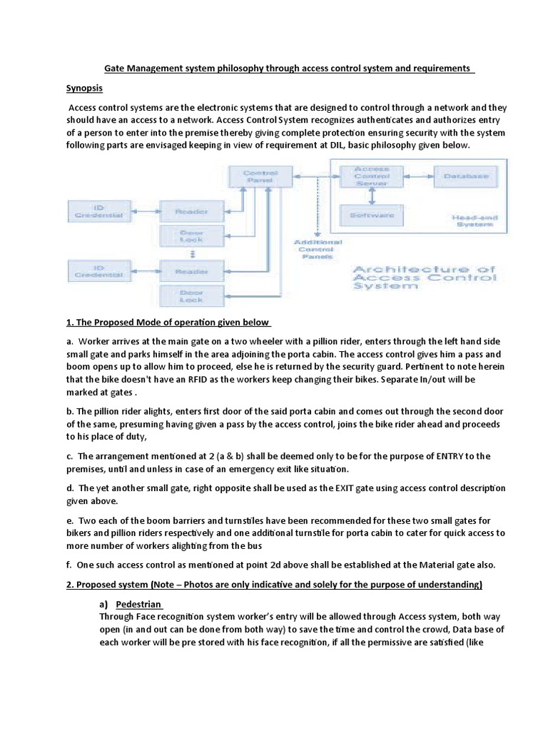 Gate Management System Philosophy | PDF | Access Control | Databases