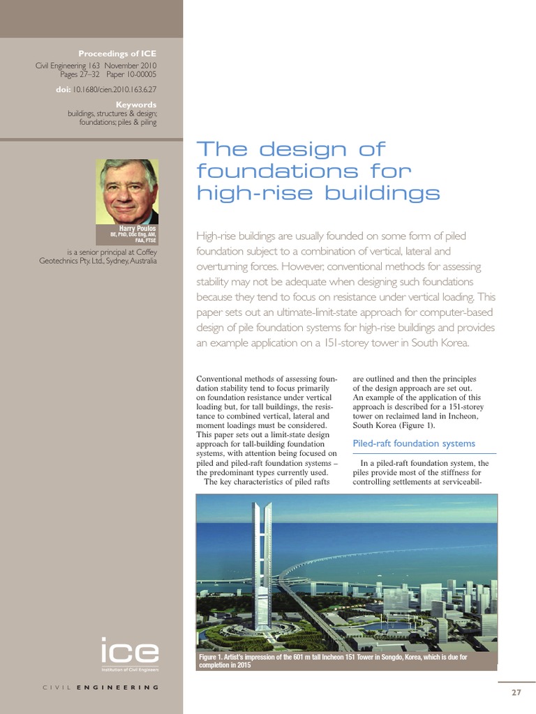 High-Rise Foundation Design Approaches | PDF | Geotechnical Engineering ...
