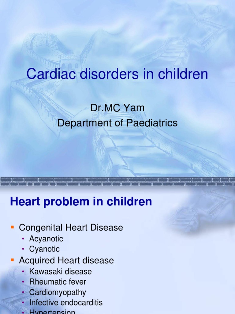 Cardiac Disorders in Children | PDF | Congenital Heart Defect | Heart