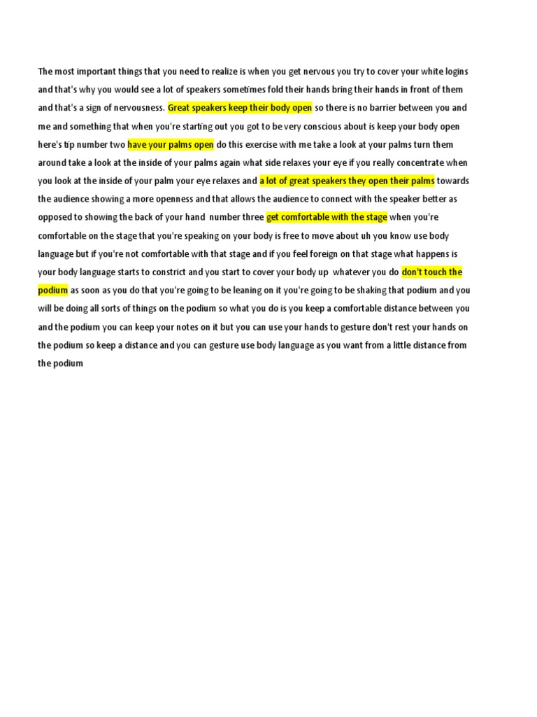 4 Essential Body Language Tips From A World Champion Public Speaker Pdf