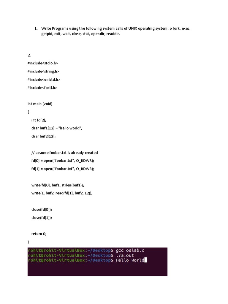 OS Activity2 | PDF | Operating System Technology | Computer Programming