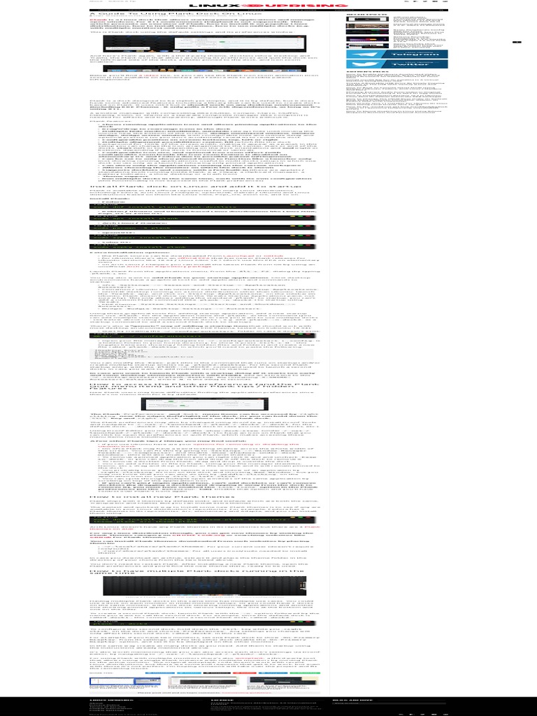 A Guide To Using Plank Dock On Linux | PDF | Linux | Operating System ...