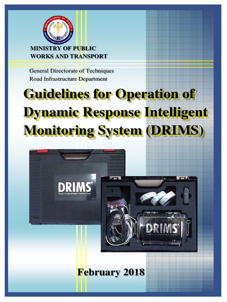 Guidelines For Operation of Dynamic Response Intelligent Monitoring ...