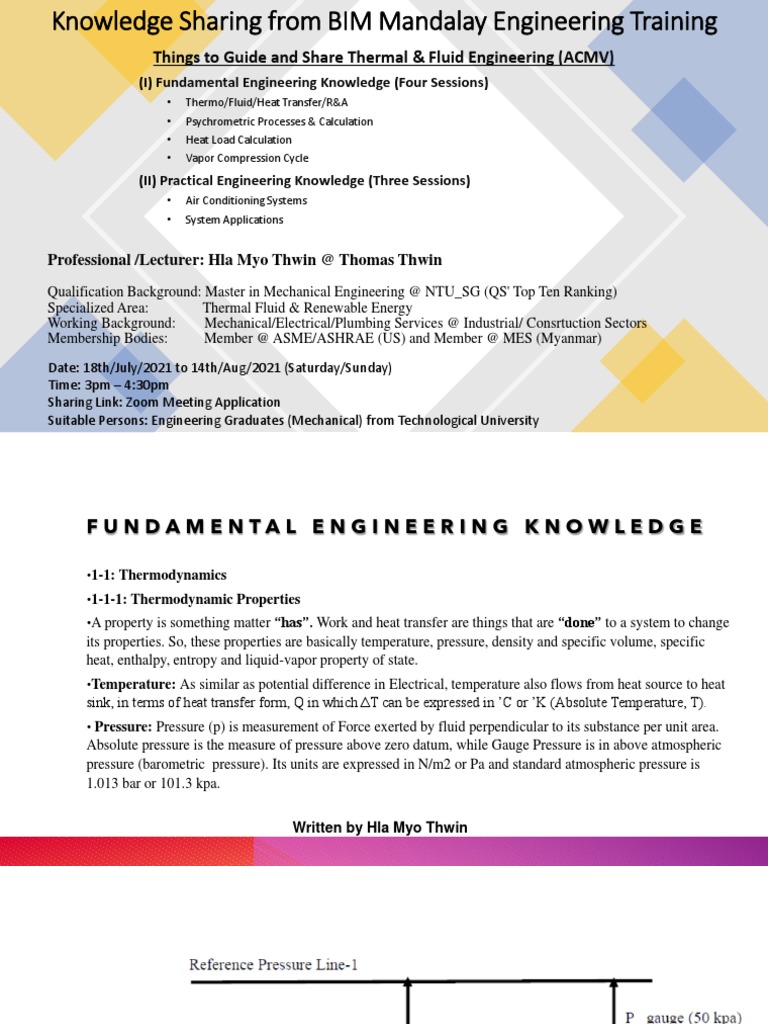 Guide - Sharing ACMV System - Basics | PDF | Enthalpy | Ventilation ...