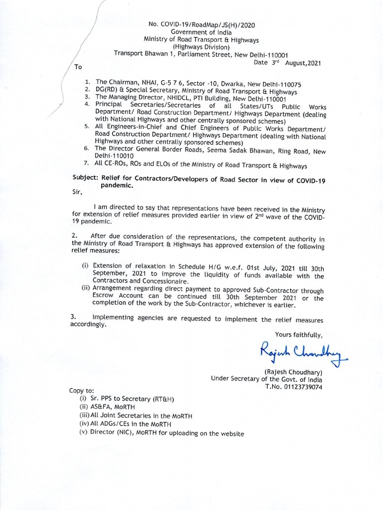 MoRth Circular | PDF