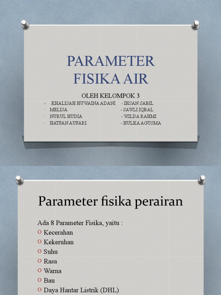 Parameter Fisika Air K 3 Fiskim | PDF | Kesehatan Holistik | Sains ...