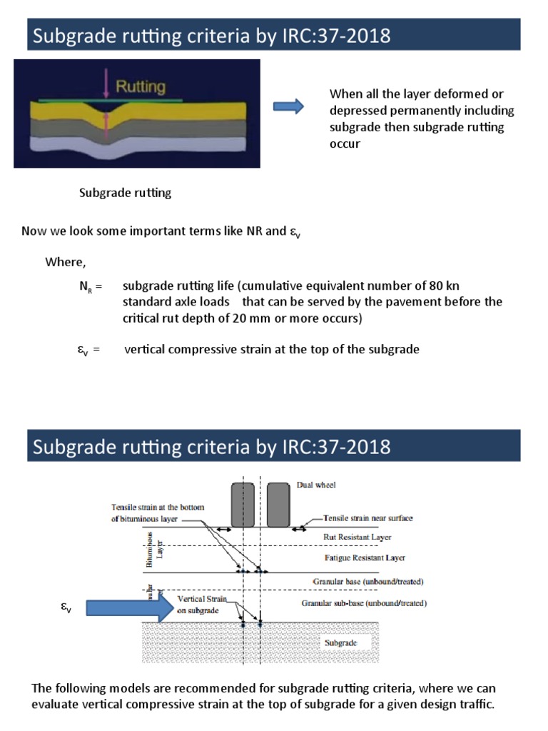 Subgrade Rutting Analysis | PDF