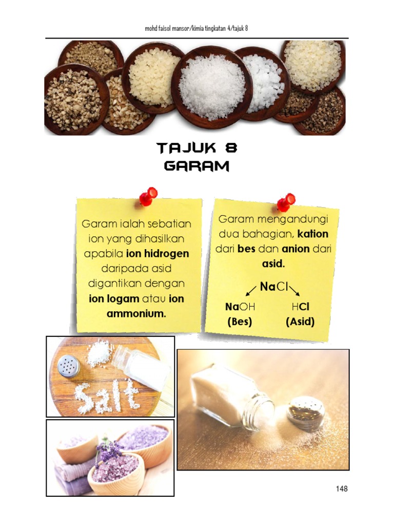 Nota Kimia Tingkatan 4 Bab 8 | PDF
