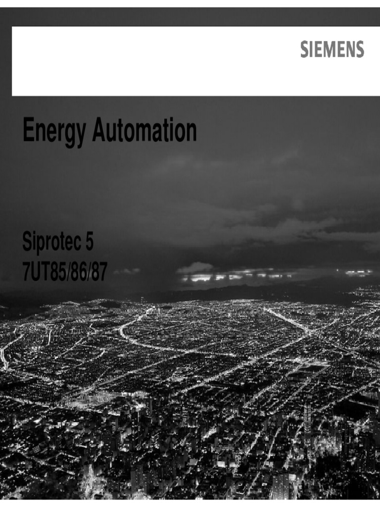 7UT85 | PDF | Eletricidade | Engenharia Elétrica