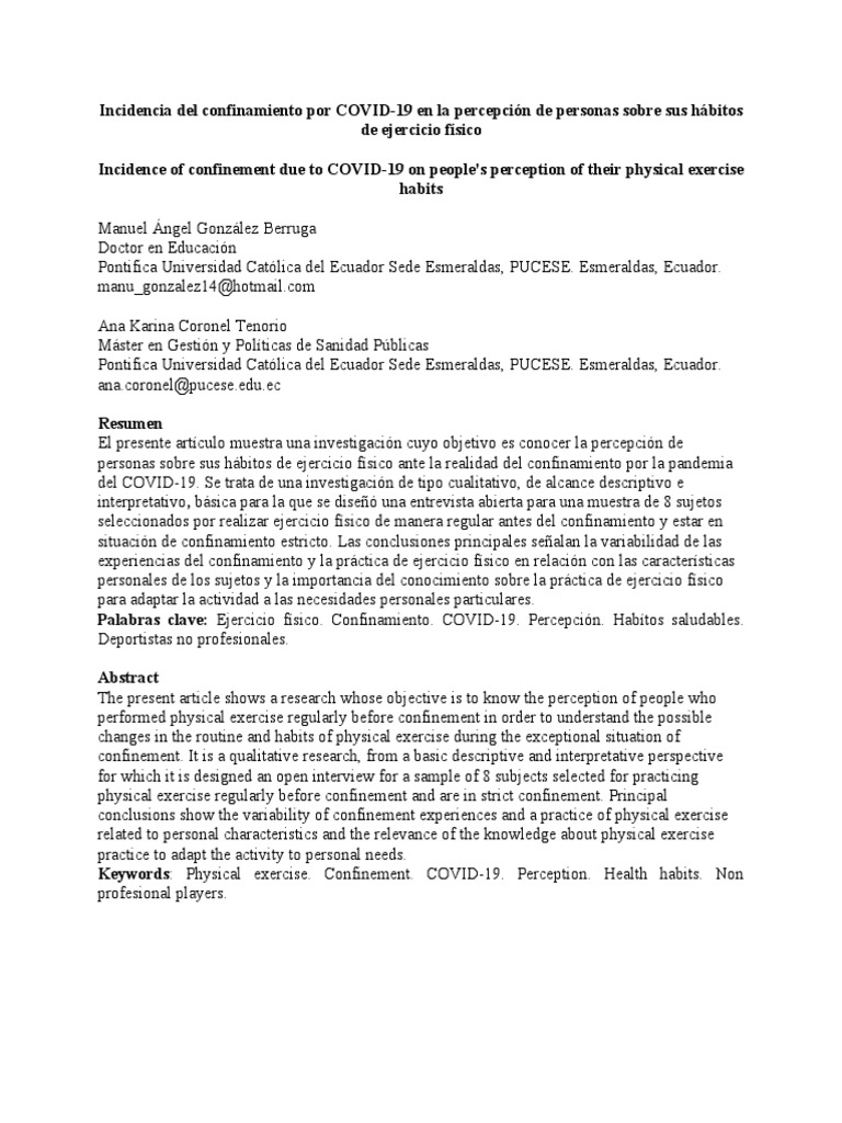Investigacion Ef Confinamiento | PDF | Organización Mundial de la Salud ...