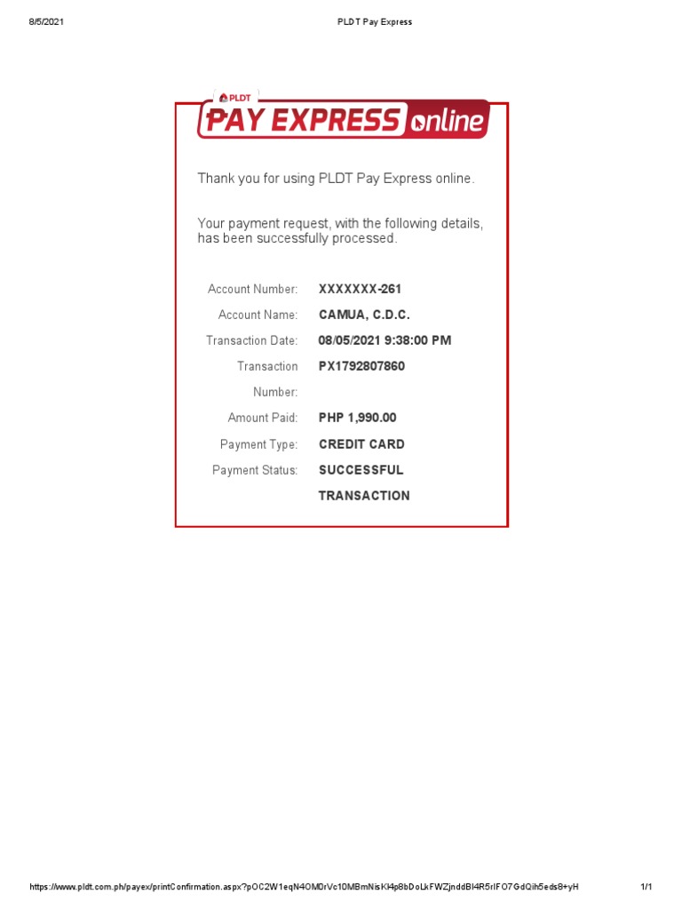 PLDT Pay Express | PDF