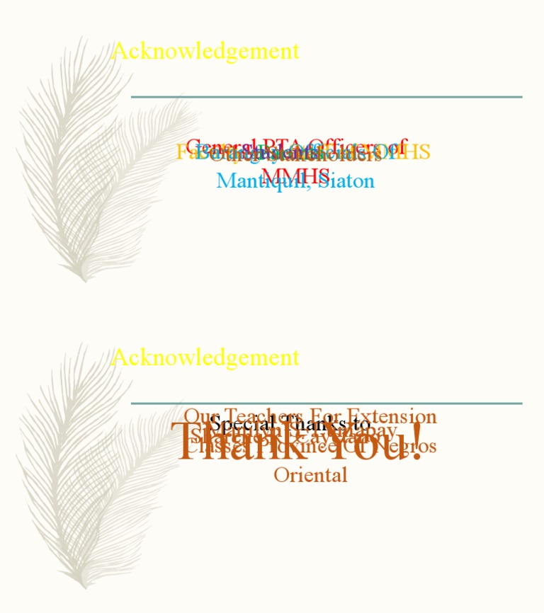 Acknowledgement Final | PDF