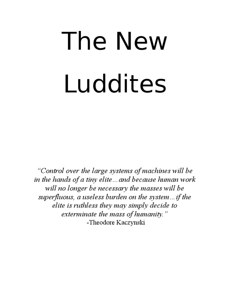The New Luddites | PDF | Artificial Intelligence | Intelligence (AI ...