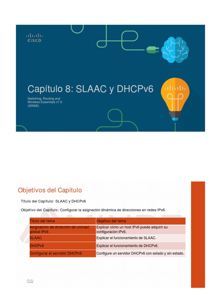 Diapositivas Cap. 08 SRWE | PDF | Yo Pv6 | Enrutador (Computación)