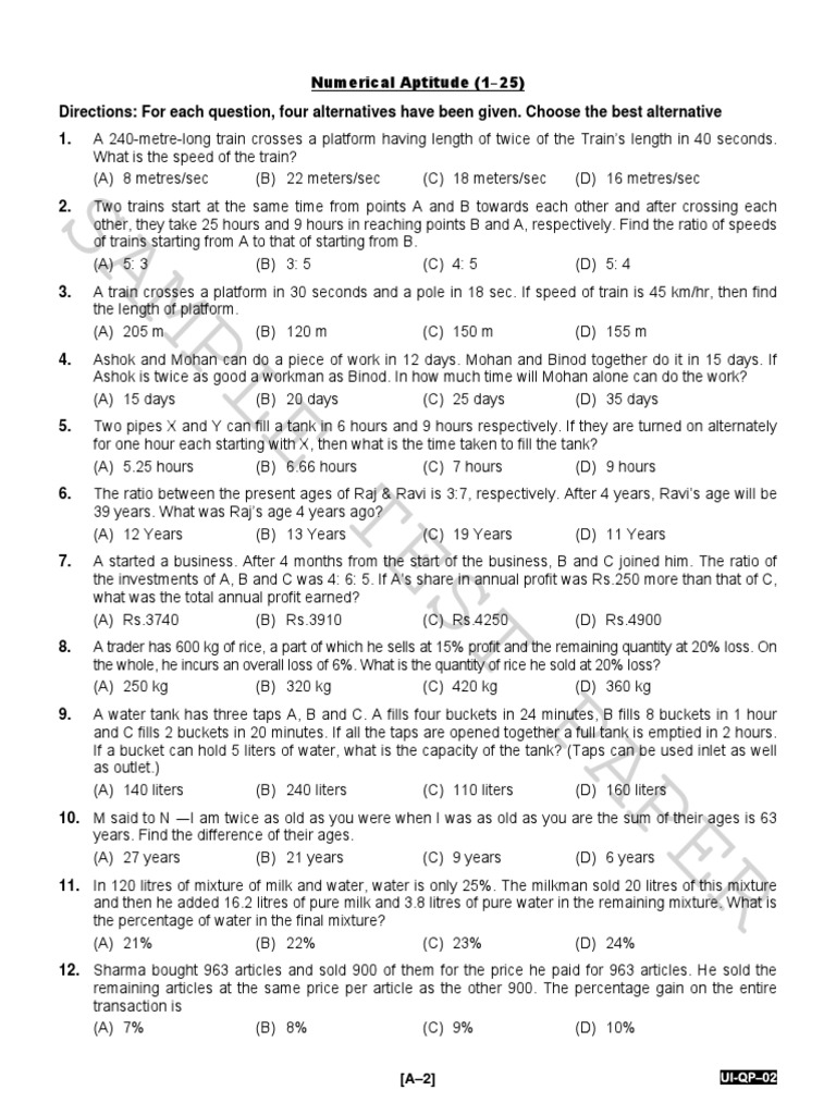 Sample Test Paper Sample Test Paper Sample Test Paper: UI-QP-02 | PDF ...