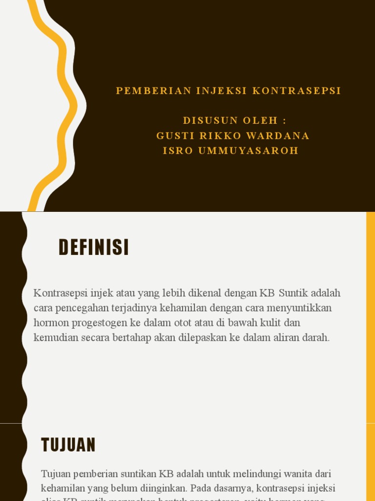 Pemberian Injeksi Kontrasepsi | PDF