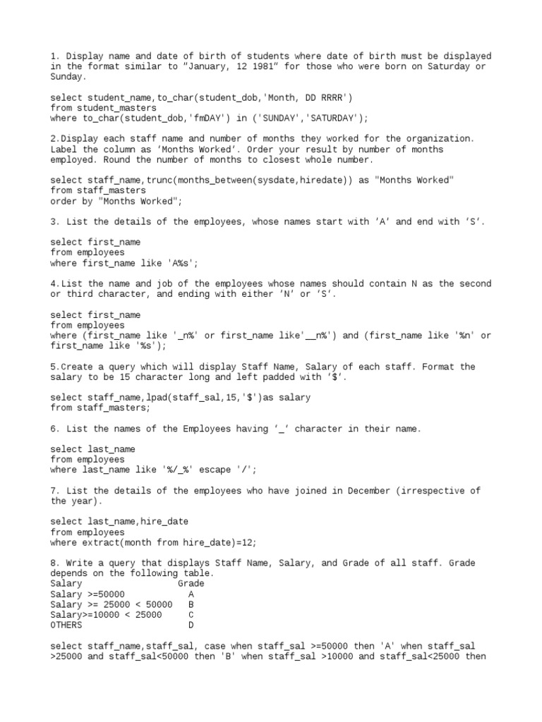 Lab 2.1 | PDF | Data Management | Databases